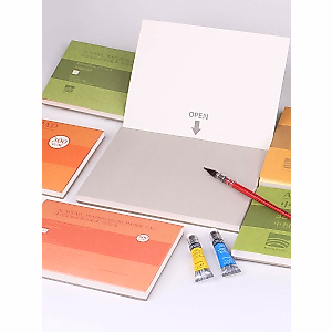 Watercolor Paper Block, BAOHONG Academy Grade Watercolor Block, 100% Cotton, Acid-Free, 140LB/300GSM, Cold Press Textured, 20 Sheets per Block (Cold Press 4.9"x7“”)