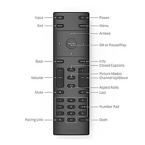 Vizio XRT135 Remote Control for Vizio HDTV P55-E1 P60-E1 M70-E3 P75-E1 (2017 Model)