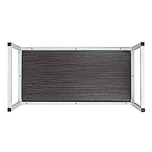 Flash Furniture Kimberly Tiverton Industrial Modern Desk-Rustic Gray/White Commercial Grade Computer Desk-47" Sturdy Home Office Desk-Writing Desk