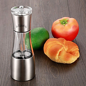 2 in 1 Stainless Steel Manual Dual Salt & Pepper Grinder Spices Mill Grinder Shaker with Adjustable Coarseness Kitchen Cooking Tools