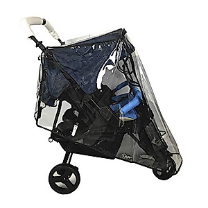 Stroller Rain Cover,Universal Rain Cover for Side by Side Baby Stroller, Double Stroller Cover for Rain and Wind,Baby Outdoor Activities Accessories.