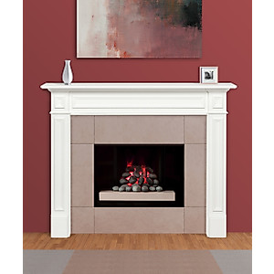 Pearl Mantels 525-48 Mike Fireplace Mantel Surround MDF, 48-Inch, White 48 Inch