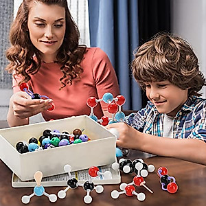 SOUJOY 444 Pieces Chemistry Molecular Model, Organic and Inorganic Modeling Kit, Students Teacher Set with Atoms Bond, Links and, Short Link Remover Tool for Learning Science
