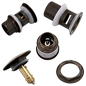 Stainless Steel Basin Sink Drain Stopper Up Drain with Overflow Slotted Washbasin Sink Plug Vanity Sink Waste Drainer (A)