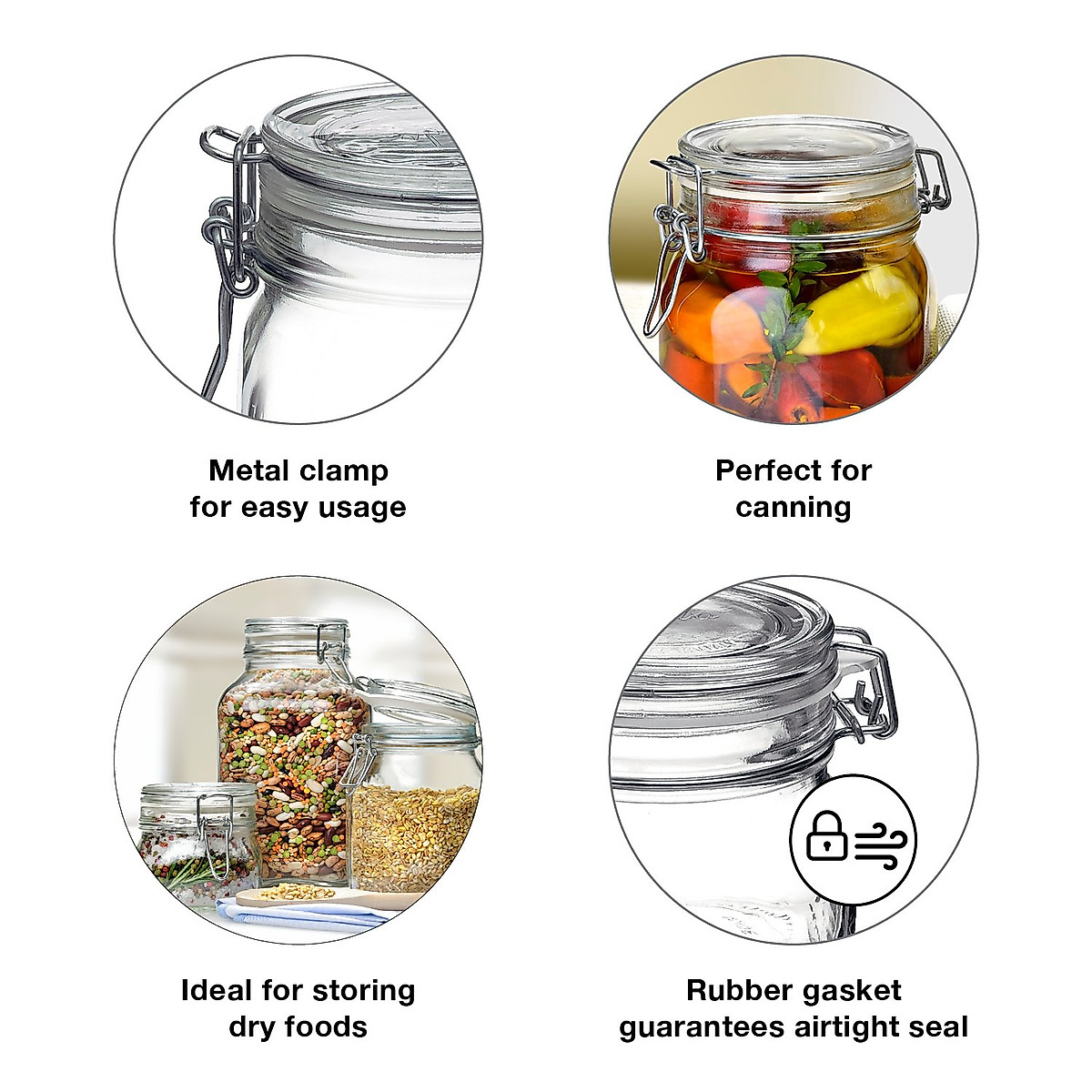 Bormioli Rocco Clear Fido Jar, 50.75 Oz, 50.75 Ounce