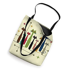 Vintage Retro Mid-Century Modern Look Cats 50s 60s Style Tote Bag