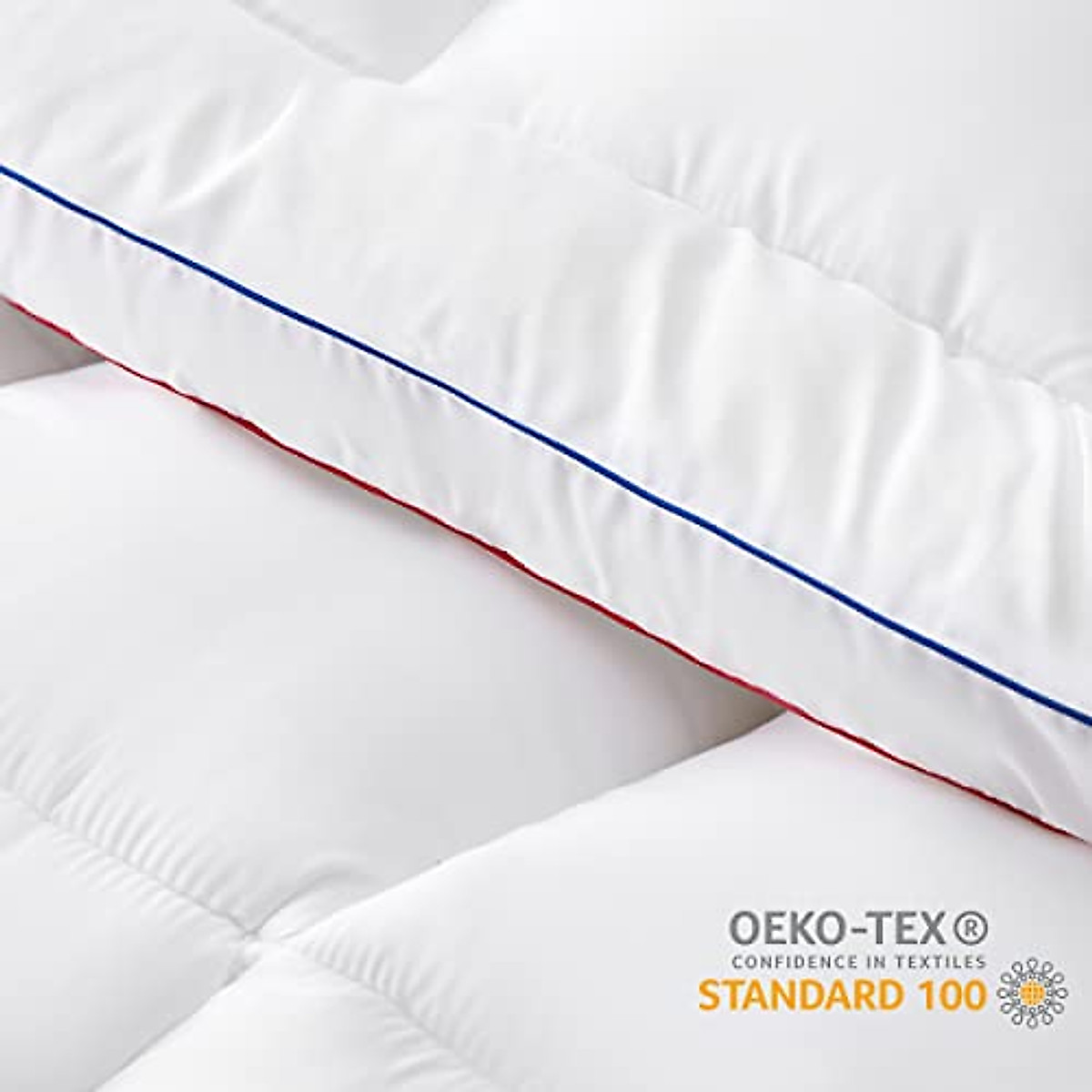 Bedsure Mattress Topper Queen Size - Extra Thick Cooling Mattress Pad Cover with 8-21" Deep Pocket, Plush Soft Pillow Top Bed Topper for Back Pain, Overfilled Down Alternative Filling, White