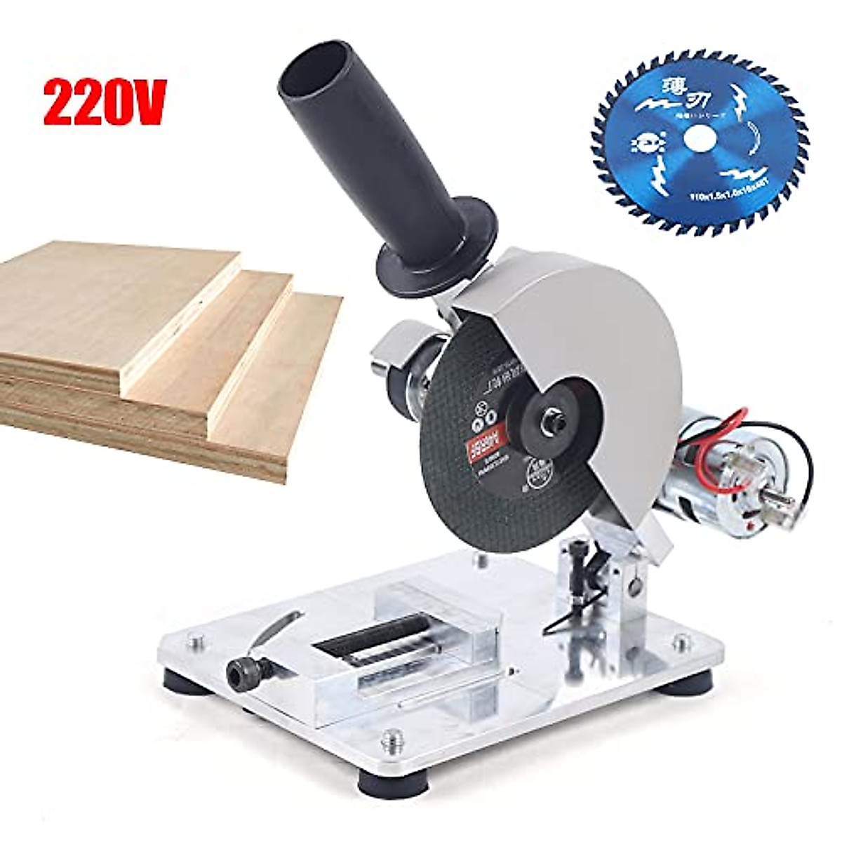 Micro Cutting Machine, Portable Table Saw 9000r/Min Soft Material Micro Miter Saw Powerful Miter Saw for Cutting Wood Plastic Acrylic Bamboo Material