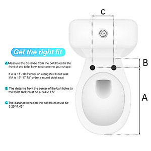 Bidet Toilet Seat, Premium Non-Electric Elongated Bidet Toilet Seats with Dual Nozzle, Easy to Install and Use, Perfect for Personal Hygiene and Comfort(Fits Elongated Toilets, White)