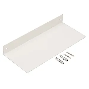 L-Shaped White Metal Floating Shelf Modern Heavy Duty Wall Mount Shelf 1 Pack (5"*12")