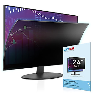 FILMEXT [2023 Upgrade 24 Inch Computer Privacy Screen Filter for 16:9 All-in-One Desktop/Frameless Monitor-Removable Blue Light UV Blocking Privacy Shield for Thin Bezel Computer