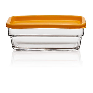 Libbey Stack It Medium Glass Storage Containers with Lids, Set of 4