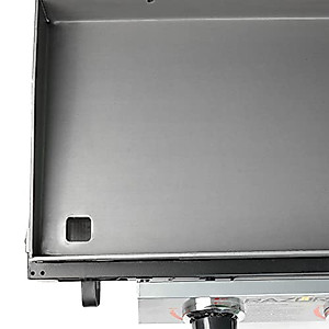 Razor Griddle GGT2130M 25 Inch Outdoor 2 Burner Portable LP Propane Gas Grill Griddle with 318 Square Inch for BBQ Cooking and Frying, Black (Steel)