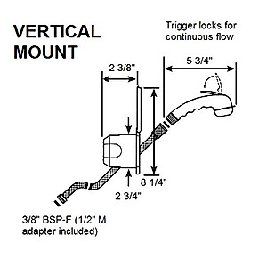 Scandvik 12107P Vertical or Horizontal Recessed Transom Shower, White, Size: Pack of 1