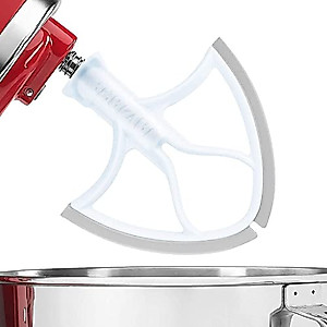 4.5-5 Quart Flex Edge Beater for KitchenAid Tilt-Head Stand Mixer,Upgraded Wing Shape Flat Beater with Flex Edge Bowl Scraper (Flex edge beater grey)