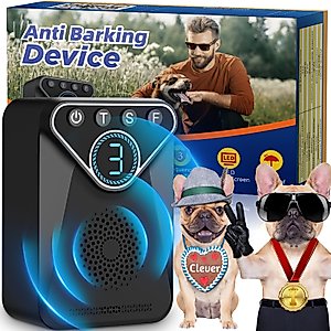 1500 mAh Rechargeable Anti Barking Device for Dogs Indoor Up to 50 Ft Range, 9 Modes Dog Bark Deterrent Devices Dog Training & Behavior Aids, Electric Bark Box Dog Barking Control Safe for Dogs