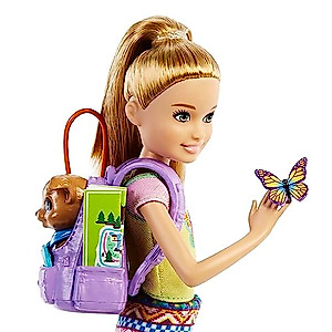 Barbie It Takes Two Stacie Doll & Accessories, Camping Playset with Doll, Pet Tent, Puppy, Sticker Sheet & Accessories