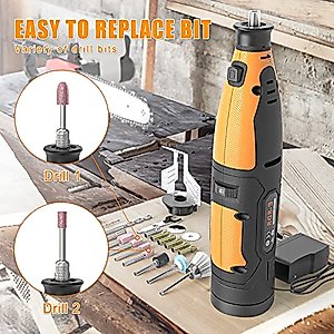 E-SDS Electric Chainsaw Sharpener Kit, Cordless Chain Saw Sharpener Tool 12V Battery Powered with High Speed Diamond Sharpening Wheels Accessories