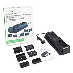 Wasserstein Controller Charging Station Compatible with Microsoft Xbox Wireless Controller 2020 Model & 2016 Model (Xbox Series X, Xbox Series S, & Xbox One) - Make Your Gaming Experience Convenient