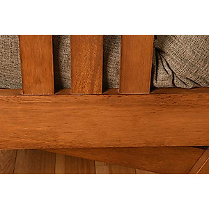 Kodiak Furniture Monterey Futon Set with Storage Drawers, with Barbados Base and Linen Charcoal Mattress