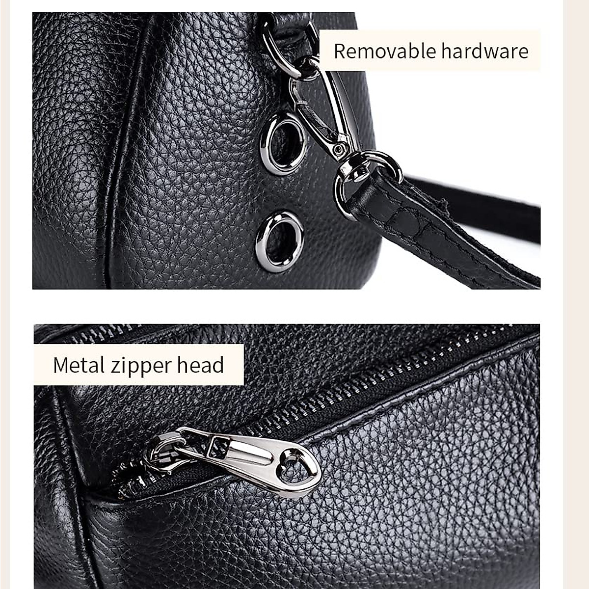 Lecxci Womens Small Leather Crossbody Bag, Zipper Clutch Phone Wallet Purse for Women (Y Light Purple -1)