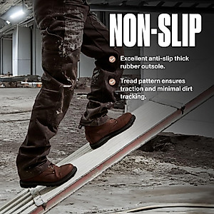 EVER BOOTS Tank Men's Soft Toe Oil Full Grain Leather Work Boots Construction Rubber Sole (10 D(M), Darkbrown)