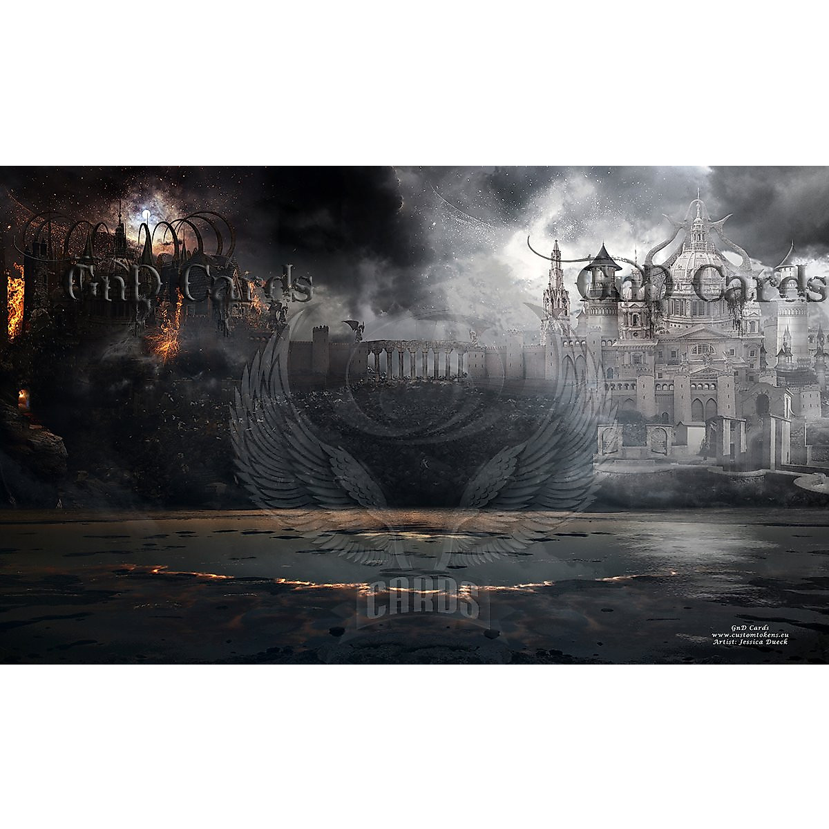 GnD Cards Divided Kingdom Custom Playmat MTG