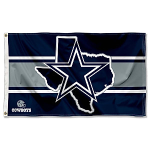 WinCraft Dallas Cowboys Texas State Flag Outdoor Indoor 3x5 Foot Banner