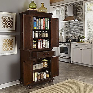 Colonial Classic Dark Cherry Pantry Cabinet by Home Styles
