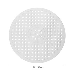 UPKOCH Round Sink Mat 2pcs Rubber Sink Protectors Kitchen Sink Mat Sink Dish Rack Dish Drying Mats Protect Sink from Stains Damage Scratches White Center Drain Sink Mat