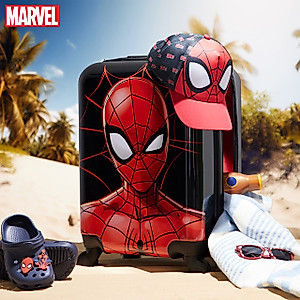 Marvel Carry On Suitcase for Kids Spiderman Cabin Bag with Wheels Luggage Bag for Boys Carry On Travel Bag with Wheels and Handle Small Suitcase with Wheels