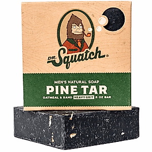 Dr. Squatch All Natural Bar Soap for Men with Heavy Grit, Pine Tar