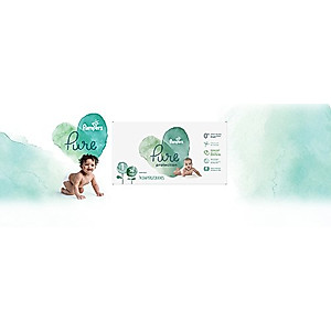 Diapers Newborn/Size 1 (8-14 lb), 74 Count - Pampers Pure Protection Disposable Baby Diapers, Hypoallergenic and Unscented Protection, Super Pack (Old Version)