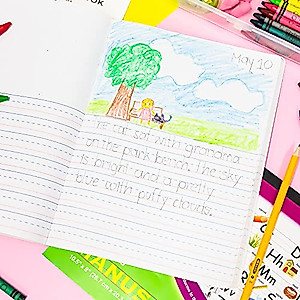 BAZIC Primary Journal 100 Sheet Marble Composition Book, PreSchool 1 Grade 2 Grade Comp Books Notebook, Learning Drawing, COLOR SENT RONDOM, 1-UNIT