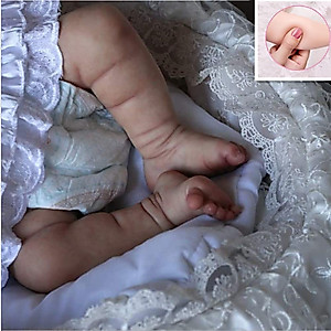Xiashrk Reborn Baby Dolls Girl, 18 inches Realistic Baby Doll with Soft Silicone Vinyl Full Body, Lifelike Newborn Cute Baby Dolls for 3+ Year Old Girls, Reborn Sleeping Doll Gift Set