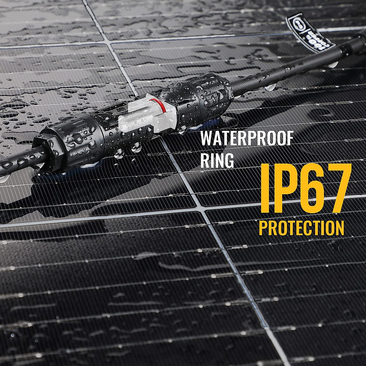 BougeRV 2 Pairs Solar Connectors Y Branch Parallel Adapter Cable Wire Plug Tool Kit for Solar Panel