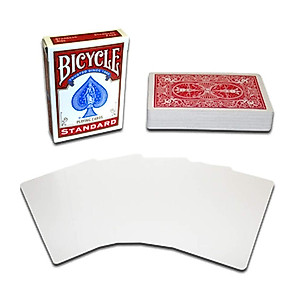Merz67 LLC Bicycle Magic Gaff Playing Card Deck (Blank Face Red Back)