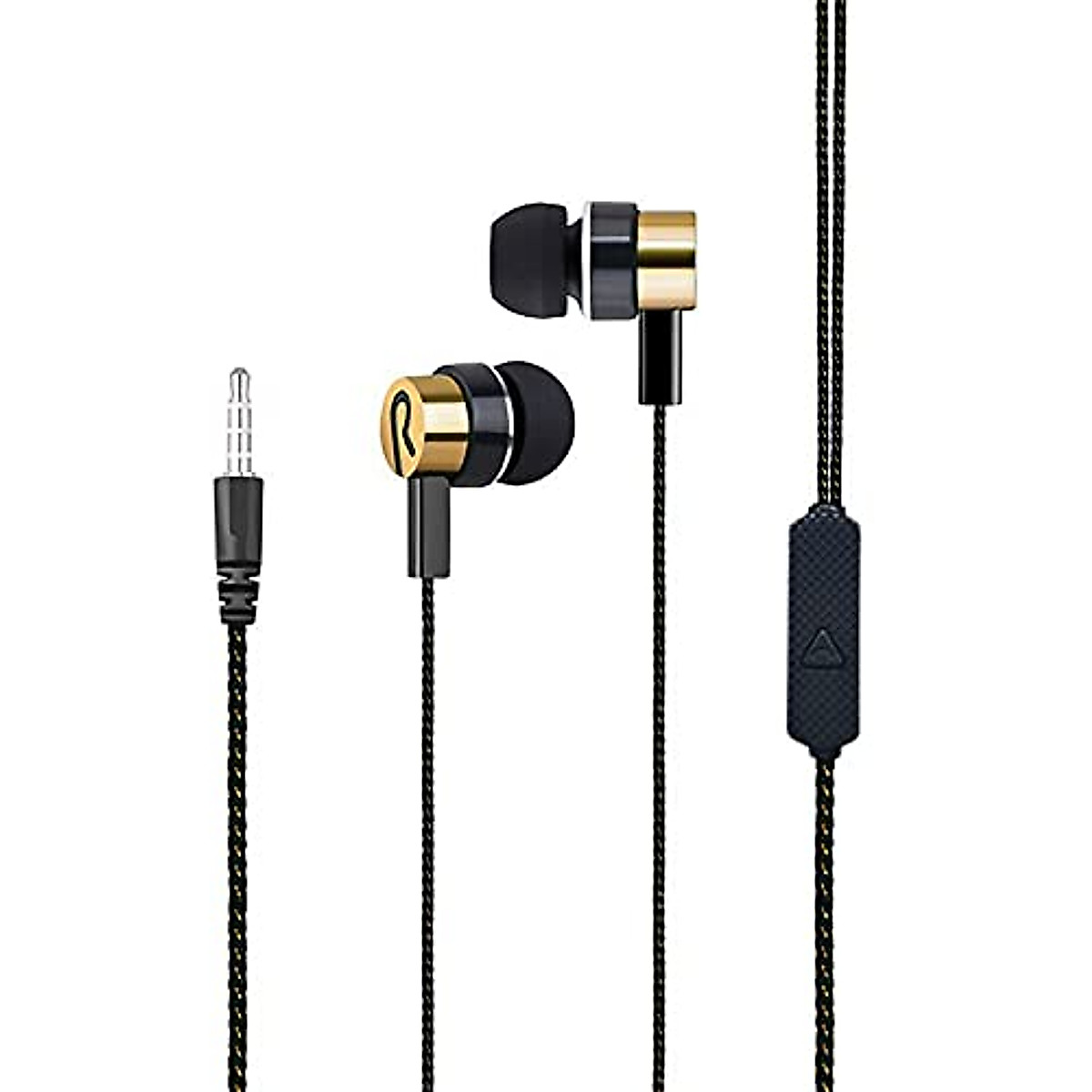 kdhgoo 3.5 mm Plug Headphones Wired in-Ear Earbuds with Tangle-Free Cord Noise Isolating HiFi Stereo Headsets for Music Sport