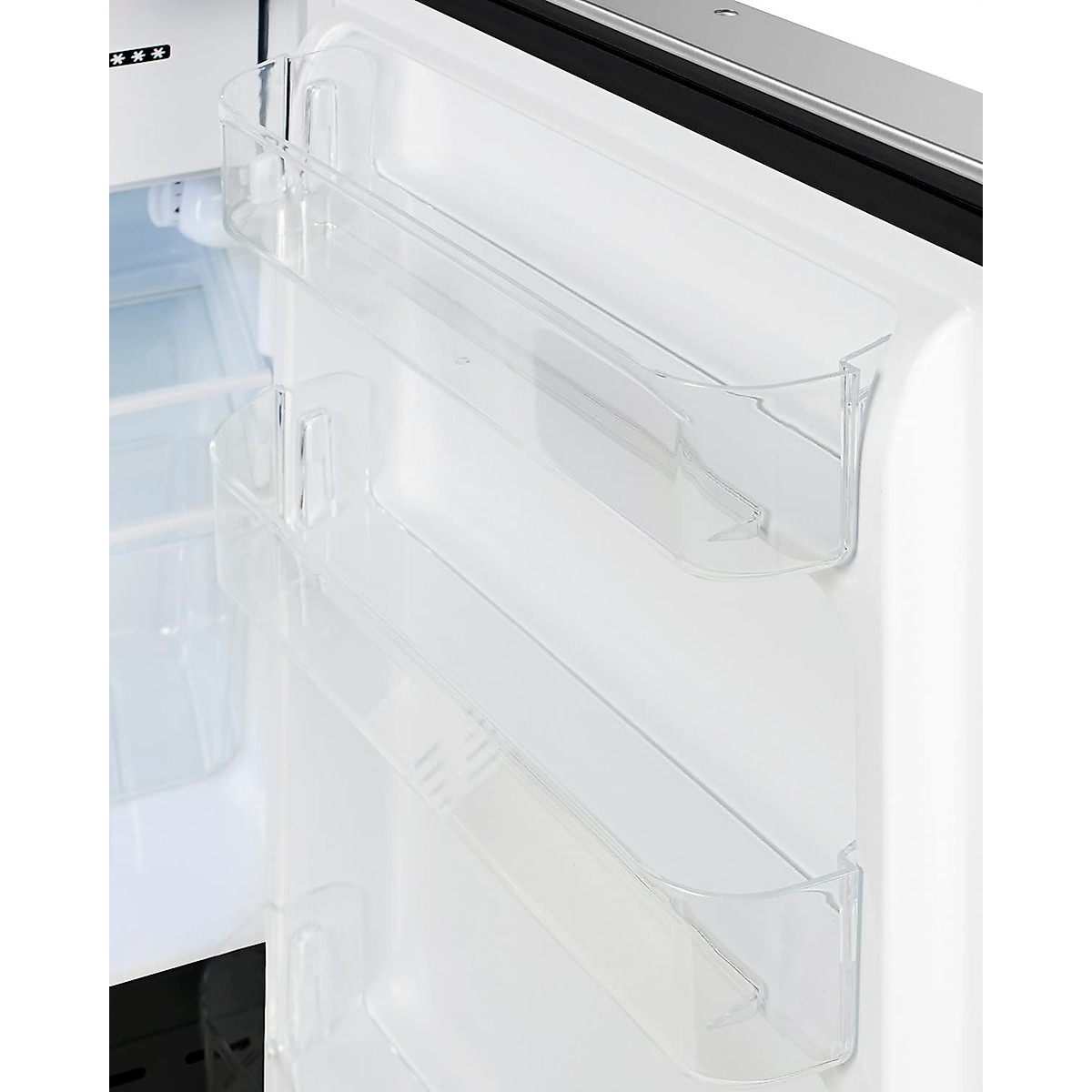 Summit Appliance ALRF49BCSS 20" Wide Built-in Refrigerator-Freezer, ADA Compliant, Adjustable Shelves, 2.68 cu.ft Capacity, Manual Defrost, Adjustable Thermostat, Stainless Steel Door