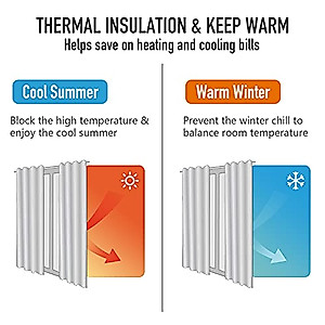 100% Blackout Linen Curtains 50" W x 84" L 2 Panels Set,Thermal Insulated Full Light Blackout Curtains for Bedroom/Living Room,Beige