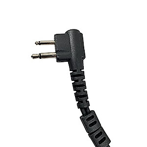 MaximalPower Headset Earpiece with Kevlar Reinforced Cable 2-Pin for Motorola Two-Way Radios Surveillance Headset (RHF MOT 2PIN HQ)