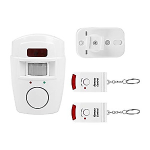 Motion Sensor Alarm, PIR Motion Sensor Detector Security Alarm System for Home Garage, 105dB Infrared Motion Alarm with Remote Control
