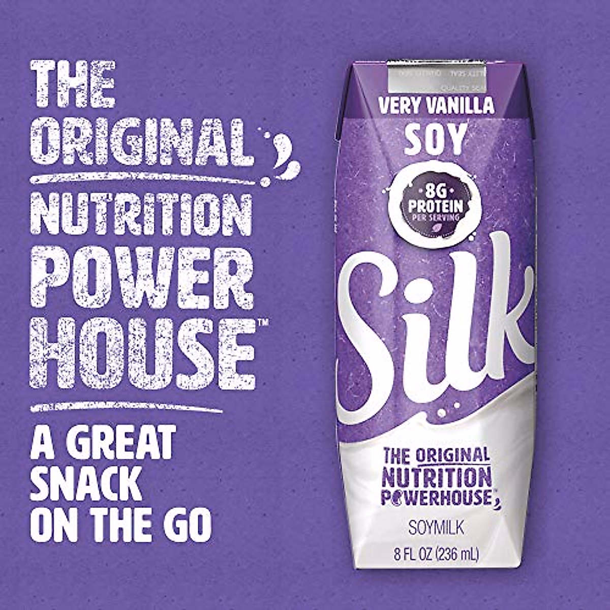Silk Shelf-Stable Soymilk Singles, Very Vanilla, Dairy-Free, Vegan, Non-GMO Project Verified, 8 oz., 18 Pack