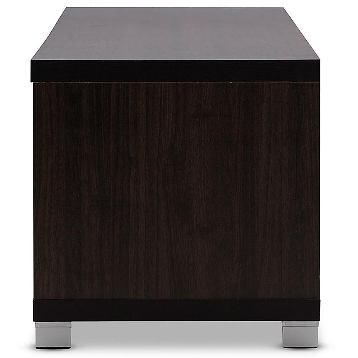 Baxton Studio Beasley 5-Shelf Wood TV Stand, Dark Brown (118-6481-HiT)