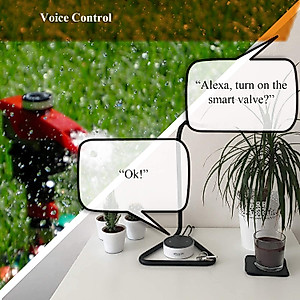 Smart Water Valve, YoLink 1/4 Mile Super Long Range LoRa Enabled Smart Water Gas Valve Shutoff Timer Automatic Sprinkler Controller Compatible with Amazon Alexa Google Assistant, YoLink Hub Required