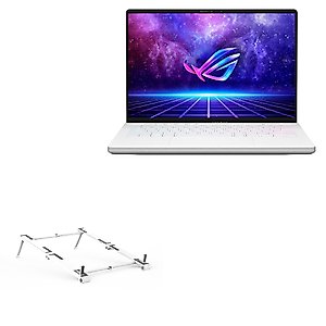 BoxWave Stand and Mount Compatible with ASUS ROG Zephyrus G14 WQXGA Laptop (GA402RJ) - Pocket Aluminum Stand 3-in-1, Portable, Multi Angle Viewing Stand - Metallic Silver