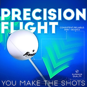 Franklin Sports Table Tennis Balls - White Table Tennis Balls - 38mm Official Weight Balls - One Star Professional Balls - 6 Pack Table Tennis Balls