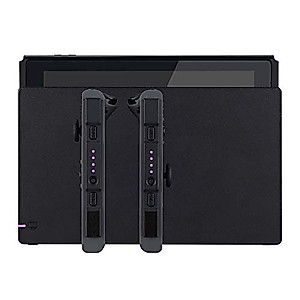 eXtremeRate Firefly LED Tuning Kit for Nintendo Switch Joycons Dock NS Joycon SL SR Buttons Ribbon Flex Cable Indicate Power LED - Violet (Joycons Dock NOT Included)
