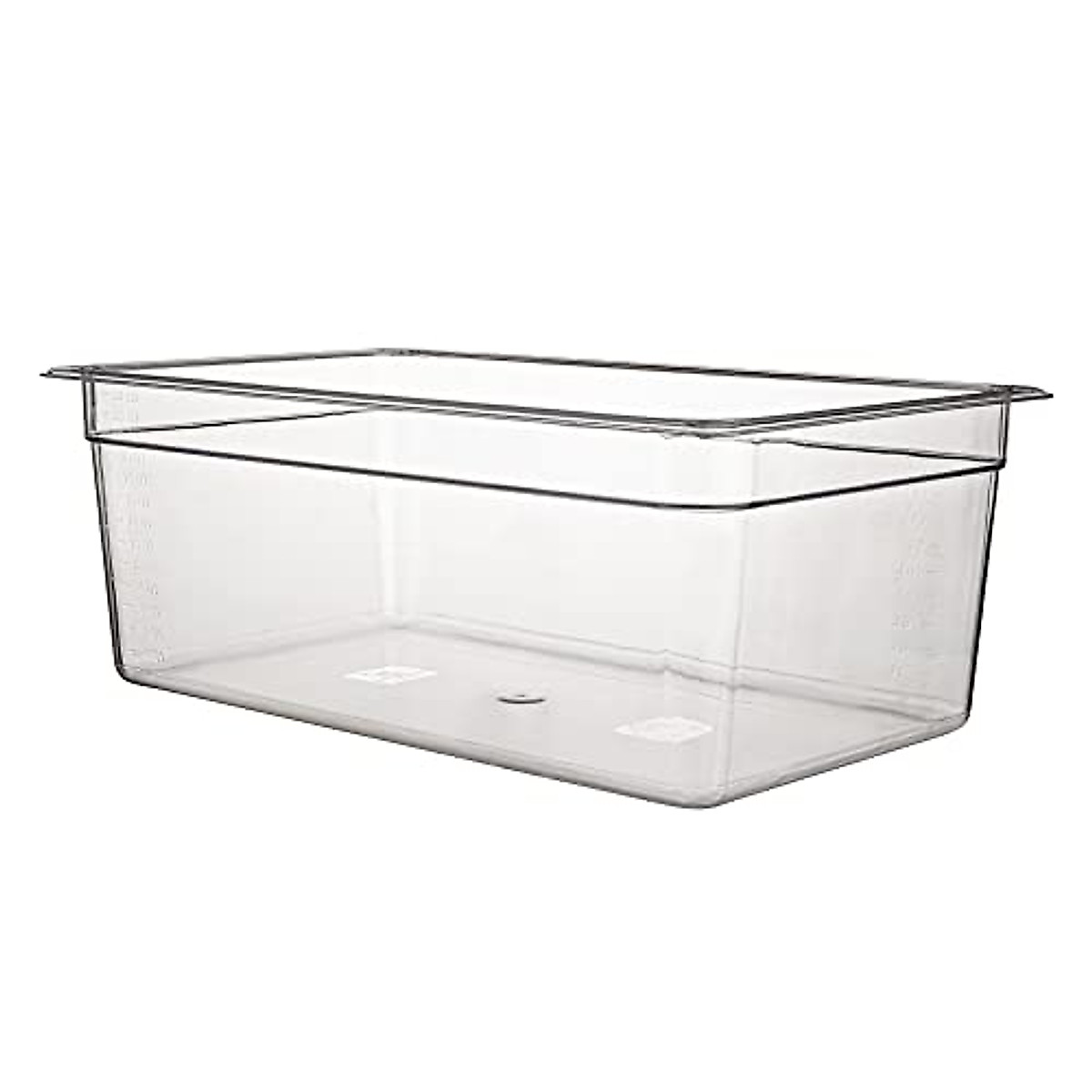 Restaurantware Met Lux Full Size Food Storage Container 1 8 Inch Deep Proofing Box - Rectangle Graduated Measurements Clear Plastic Food Grade Storage Container Dishwashable Lids Sold Separately