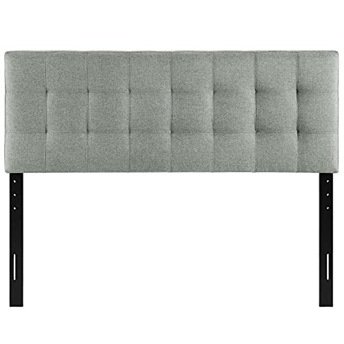 Modway Lily Tufted Linen Fabric Upholstered Full Headboard in Gray